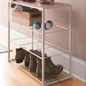 Threshold | Storage & Organization | 4 Tier Shoe Rack With Rustic Oak ...